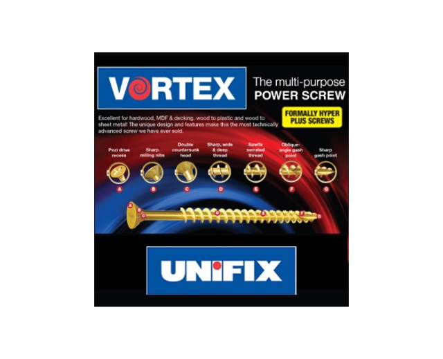 Unifix Vortex The Multi-Purpose POWER SCREW Small Box – Cees Fasteners